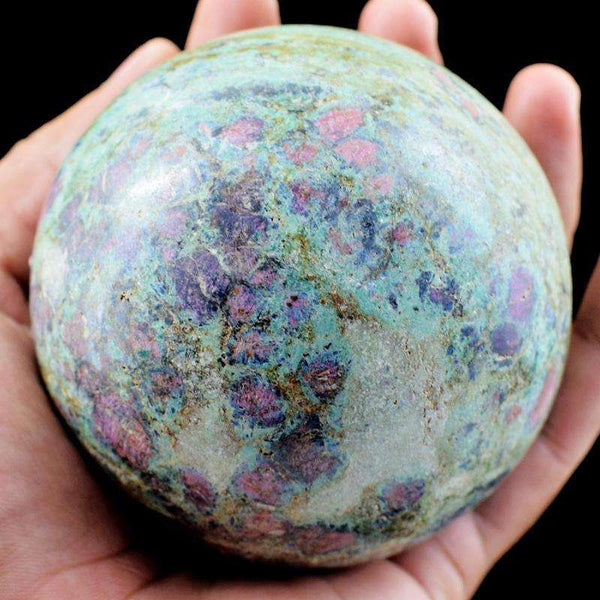 Huge Ruby Zoisite Carved Crystal Healing Sphere