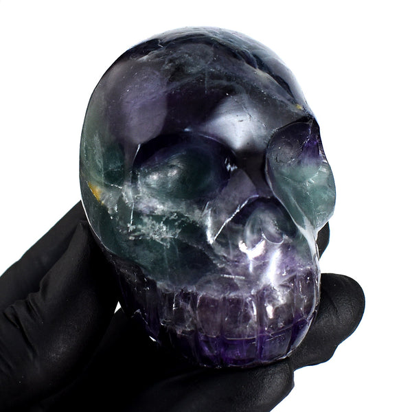 Gorgeous 974.00 Cts Genuine Multicolor Fluorite Hand Carved Gemstone C
