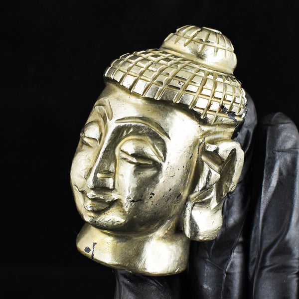 Exclusive 1672.00 Cts Genuine Pyrite Hand Carved Crystal Gemstone Budd