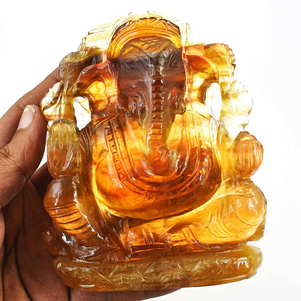 Amazing Multicolor Fluorite Hand Carved Genuine Crystal Gemstone Carvi