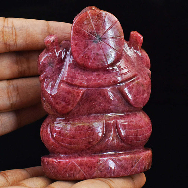 Amazing Rhodonite Hand Carved Genuine Crystal Gemstone Carving Lord Ga