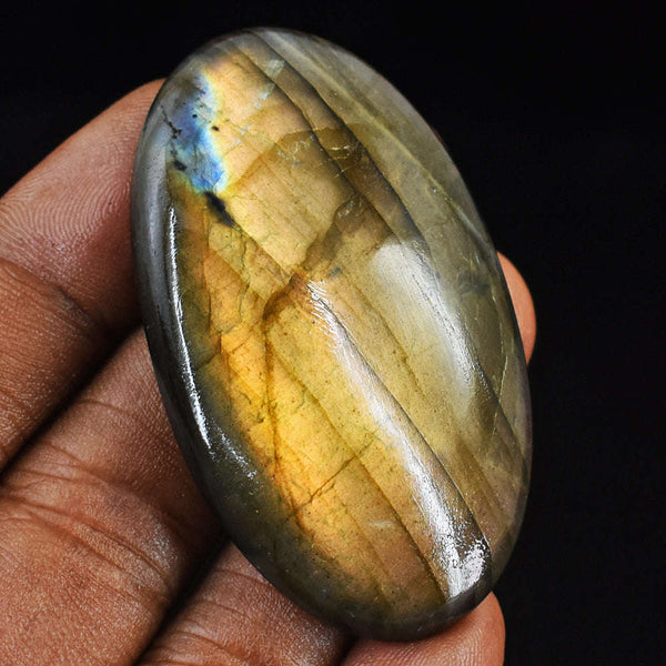 Beautiful 108 Carats Genuine Orange Flash Labradorite Gemstone