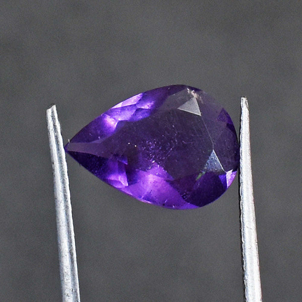 Beautiful 3 Carats Genuine Amethyst Faceted Gemstone