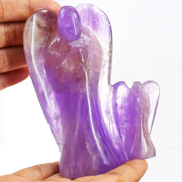 Beautiful Amethyst Hand Carved Genuine Crystal Gemstone Carving Mother