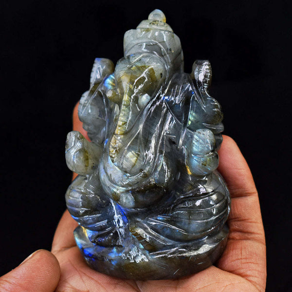 Exclusive Amazing Flash Labradorite Hand Carved Crystal Gemstone Carvi