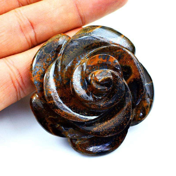 Exclusive Hand Carved Golden Tiger Eye Rose