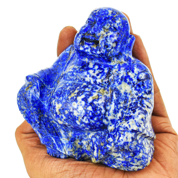 Genuine Denim Blue Lapis Lazuli Hand Carved Genuine Crystal Gemstone C
