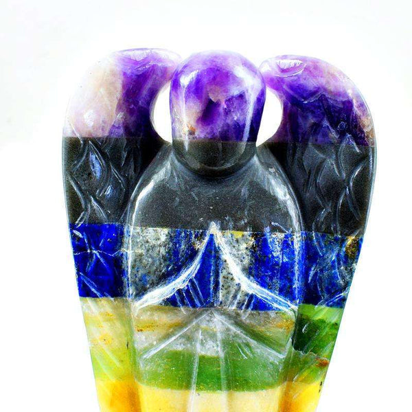 Genuine Seven Chakra Hand Carved Reiki Healing Angel