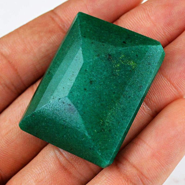 Natural Green Emerald Rectangular Shape Gemstone