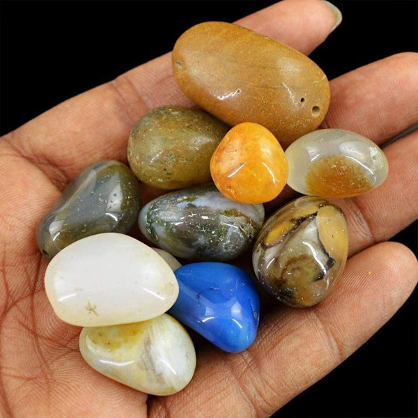Natural Multicolor Multi Gemstone Drilled Beads Lot