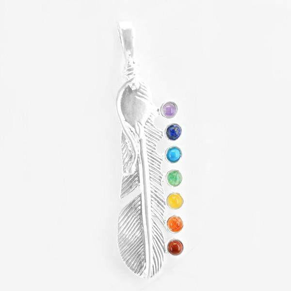 Natural Peacock Feather Seven Chakra Reiki Healing Point