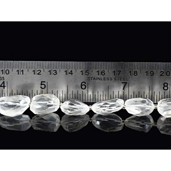 Natural Unheated White Quartz Beads Strand