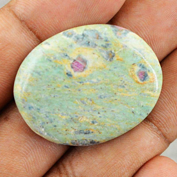 Oval Shape Ruby Ziosite Gemstone Natural Untreated