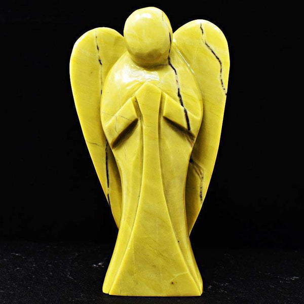 Serpentine Hand Carved Crystal Big Healing Angel